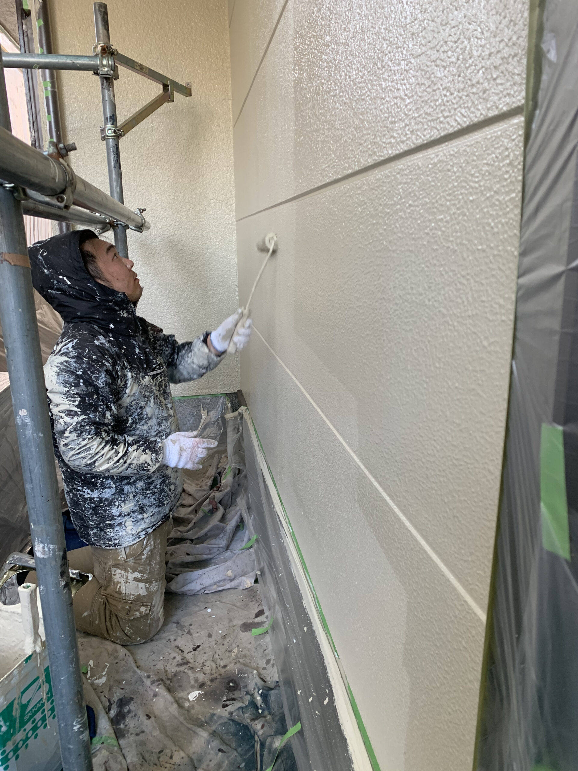 パーフェクトトップND-109にて外壁塗装（箕面市の現場にて） | エイト塗装