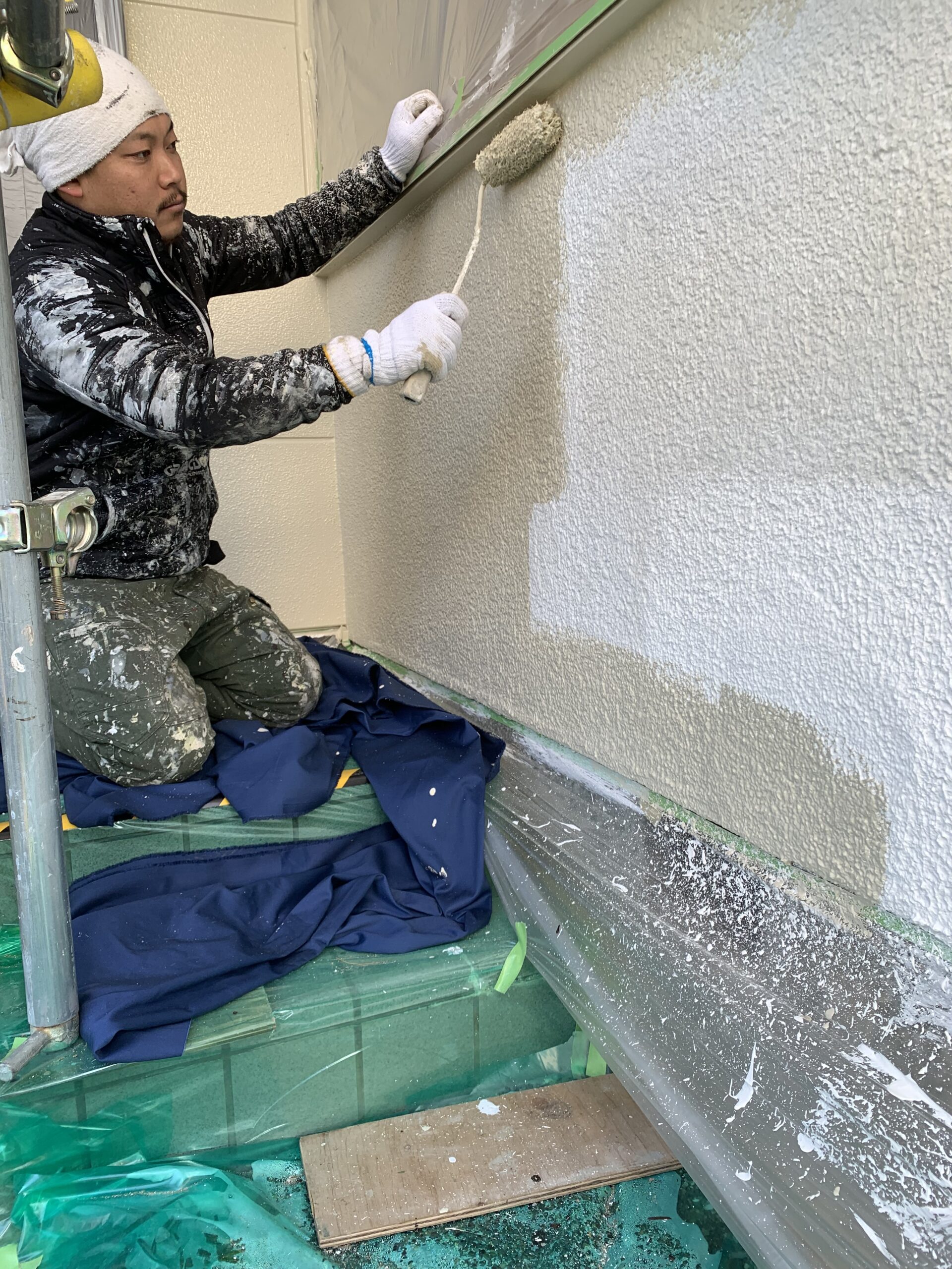 パーフェクトトップND-109にて外壁塗装（箕面市の現場にて） | エイト塗装